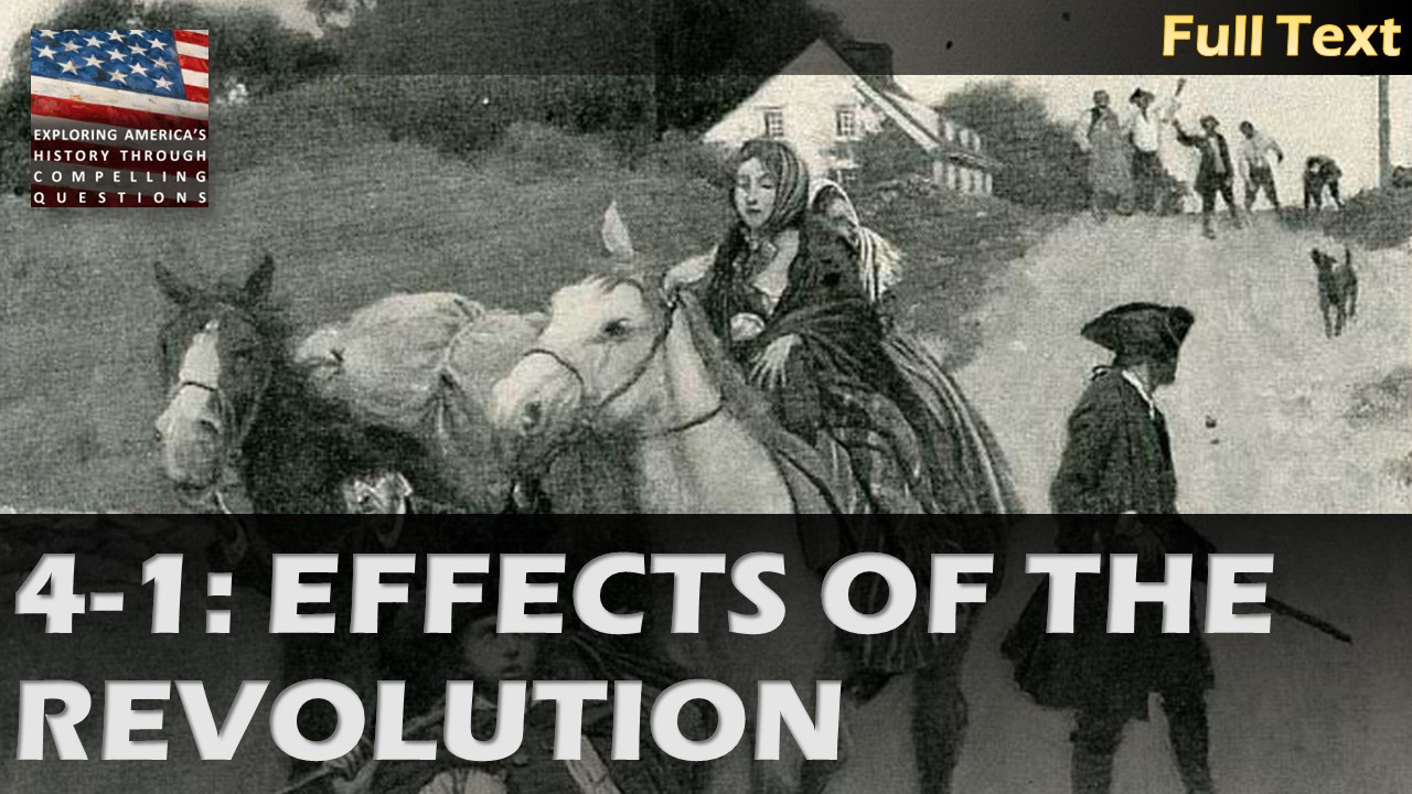 Question 1: Was the American Revolution actually revolutionary ...